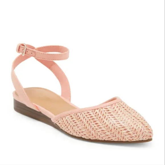 Indigo | Shoes | Nwt Indigo Rd Geene Raffia Almond Toe Ankle Strap Flat ...